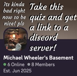 take this quiz; get a discord link to a friendgroup - Quiz | Quotev