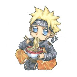 Chibi Naruto Eating Ramen