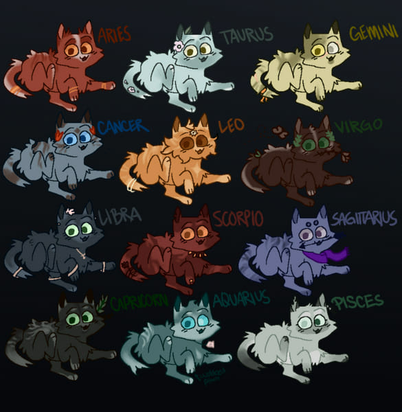 Warrior Cats As Zodiac Signs! Which Cat And Sign Are You?! (For Toms ...