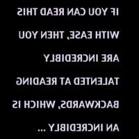 Can you read backwards? - Test