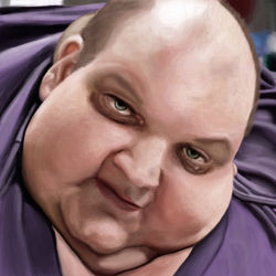 Fat Guy Stuffing Face