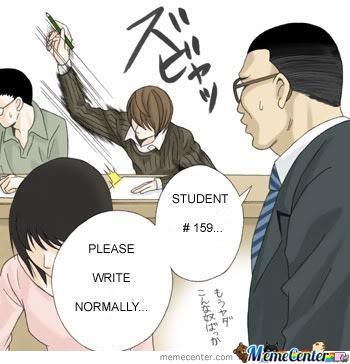 Death Note Light Writing