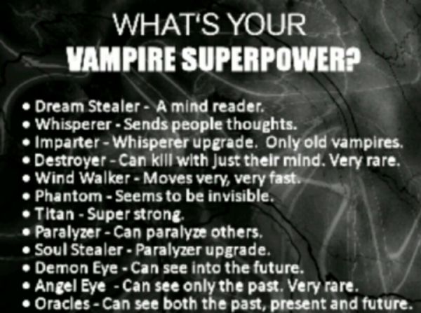 What is your vampire power? - Quiz