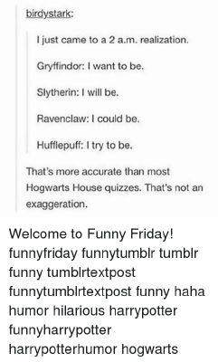 Hogwarts House Tumblr Posts - Quiz