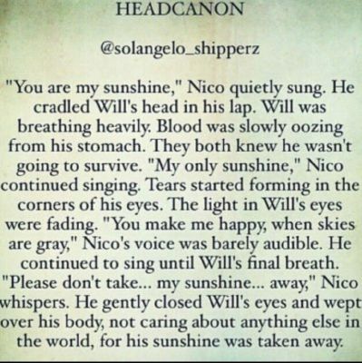 Solangelo Headcanons