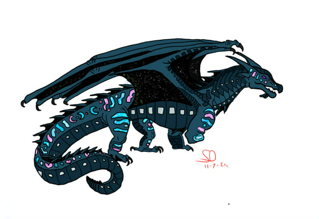 Wings Of Fire Nightwing Seawing Hybrid Constellation The Sea/Nightwing