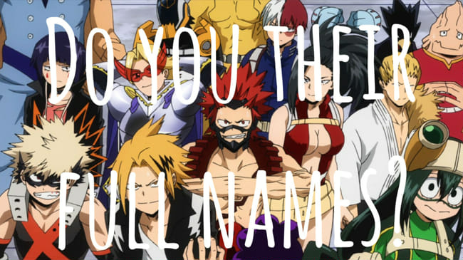 Can you remember their full names? (MHA) - Test | Quotev