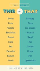 This or That - Survey | Quotev