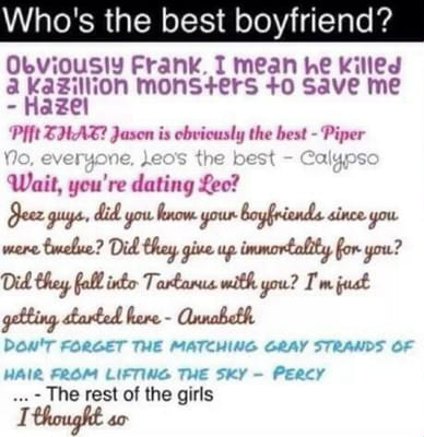 Percabeth Memes I Did A Poll Of This Meme And Percabeth Got The Most