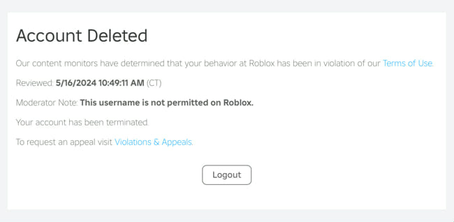 How would you react if your Roblox account was terminated? - Quiz | Quotev